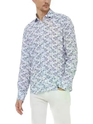 JOOP! Floral-print Linen Shirt - 422