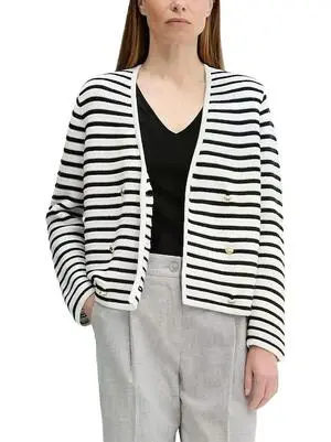 BARBOUR Striped Double-Breasted Cardigan