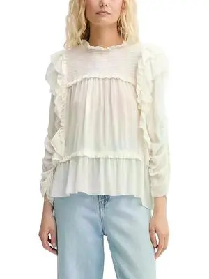 Munthe Ruffled Blouse - White