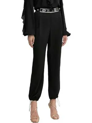 Liu Jo Drawstring-ankle Trousers - Black