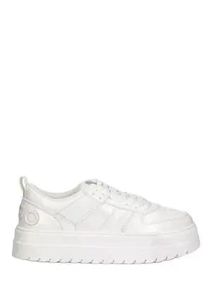 Hugo Logo-patch Leather Sneakers - White