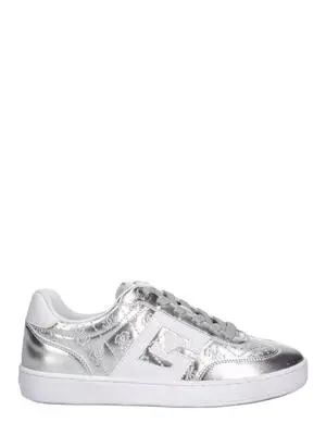 Guess Logo-embellished Sneakers - Silver