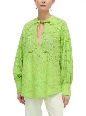 SILVIAN HEACH Broderie Anglaise Blouse - Green