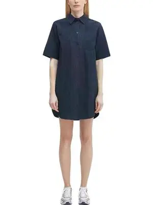SAMSOE SAMSOE Pinstripe Shirt Dress - Blue