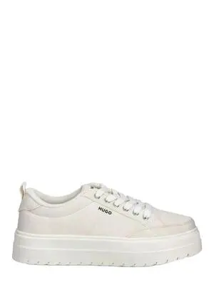 Hugo Logo-embellished Platform Sneakers - Neutrals
