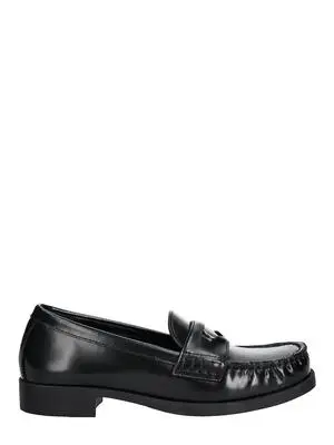 Moschino Leather Penny Loafers - Black