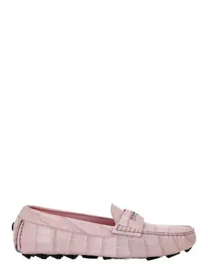 Philipp Plein Crocodile-embossed Loafers - Pink