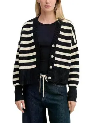 Munthe Tupper Striped Cardigan - Black