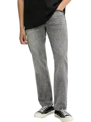 Karl Lagerfeld Acid-wash Straight Leg Jeans - Grey