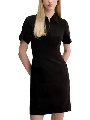 Hugo Short Sleeve Mini Dress - Black