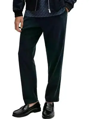 BOSS Embroidered-pocket Trousers - Blue