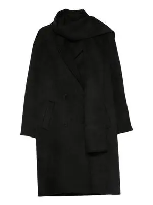 Liu Jo Double-breasted Scarf Coat - Black