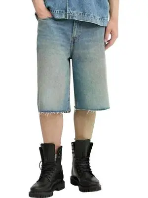 WON HUNDRED Frayed Hem Denim Shorts - Blue