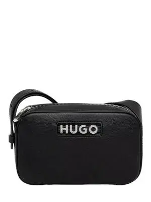 Hugo Logo-plaque Mini Crossbody Bag - Black