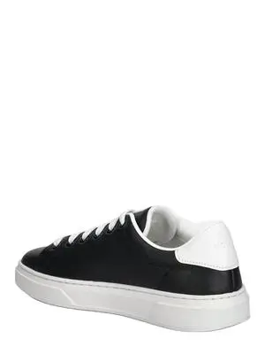 BOSS Lace-up Leather Sneakers - Black