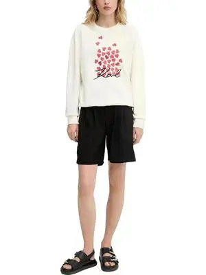 Karl Lagerfeld Heart-print Sweatshirt - White