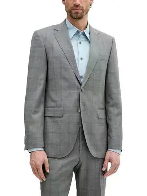 BOSS Checked Wool Suit - Grey