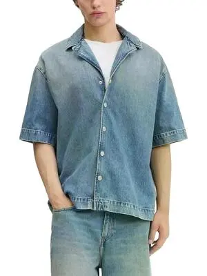 WON HUNDRED Short-sleeve Button Shirt - Blue