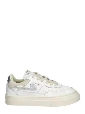 S.W.C STEPNEY WORKERS CLUB Leather Lace-up Sneakers - White