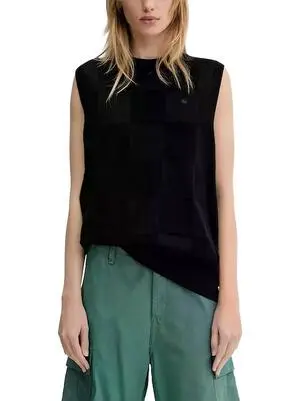 Carhartt Work In Progress Square-pattern Sleeveless Vest - Black