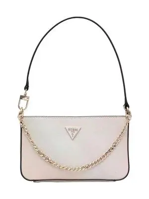 Guess Logo-plaque Tote Bag With Chain Strap - Neutrals