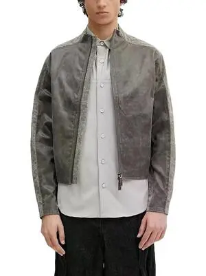 ADER ERROR Acid-wash Panelled Jacket - Grey