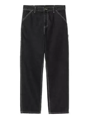 Carhartt Work In Progress Straight-leg Jeans With Contrast Stitching - Black