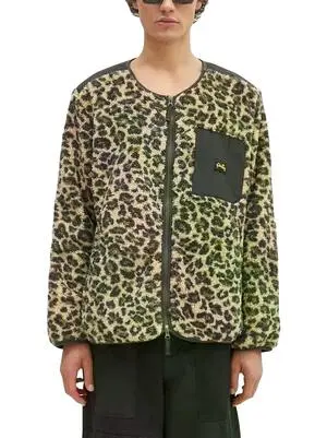 STAN RAY Leopard Print Panelled Jacket - Neutrals