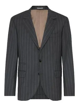 Brunello Cucinelli Virgin Wool Blazer - Grey