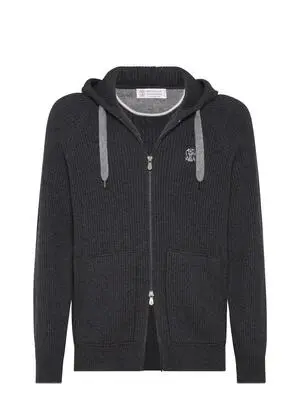 Brunello Cucinelli Sweatshirt With Logo - Charcoal
