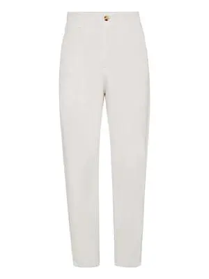 Brunello Cucinelli Gabardine Trousers - Ecru