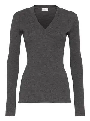 Brunello Cucinelli Long Sleeve T-shirt - Anthracite