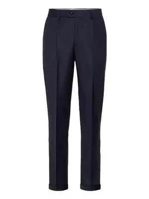 Brunello Cucinelli Prince Of Wales Trousers - Blue