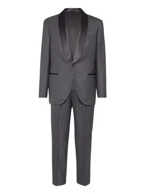 Brunello Cucinelli Tuxedo With Shawl Lapel - Grey