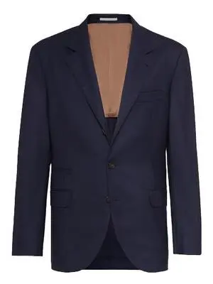Brunello Cucinelli Houndstooth Blazer - Navy Blue