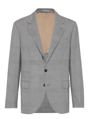 Brunello Cucinelli Prince Of Wales Blazer - Grey