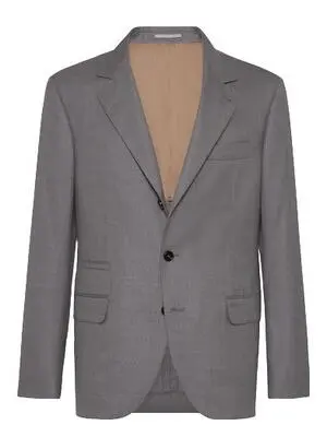 Brunello Cucinelli Hopsack Blazer - Grey