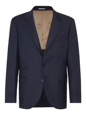 Brunello Cucinelli Twill Blazer - Navy Blue