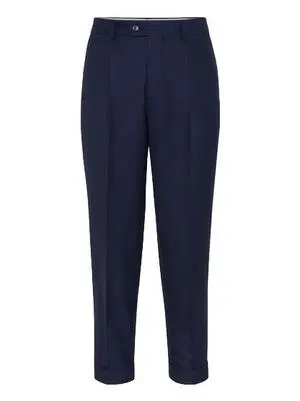 Brunello Cucinelli Prince Of Wales Trousers - Blue