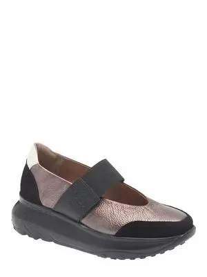 WONDERS Platform Slip-on Sneakers - Comb. Black/plomo/milk