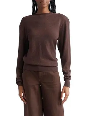 Stella McCartney Cashmere And Virgin Wool Crewneck Sweater - Chocolate Brown