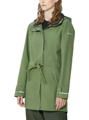 Columbia Here And There™ Belted Hooded Trench Coat - Green