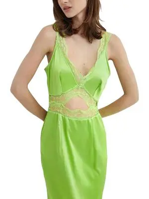 NEVER FULLY DRESSED Mimi Maxi Dress - Green