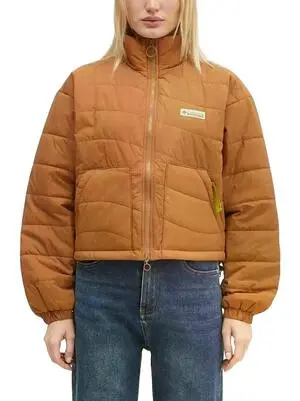 Columbia Quilted Cropped Puffer Jacket - Orange