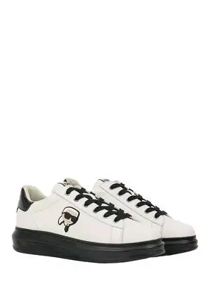 Karl Lagerfeld Logo Platform Sneakers - White