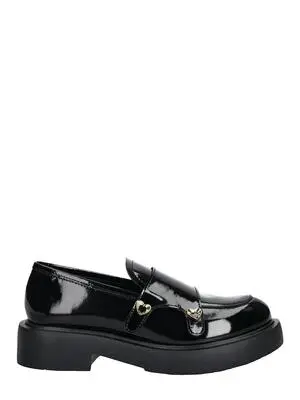 Moschino Heart-detail Loafers - Black