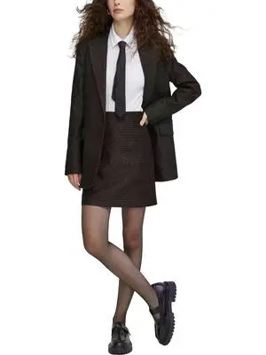 BRUUNS BAZAAR Patterned Blazer - Black