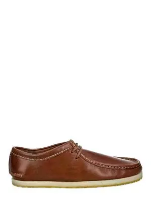 Clarks Leather Lace-up Loafers - Brown