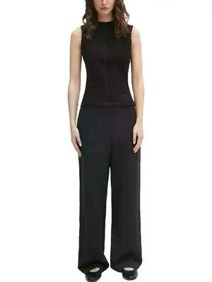 SAMSOE SAMSOE Pleated Elastic-waist Trousers - Black