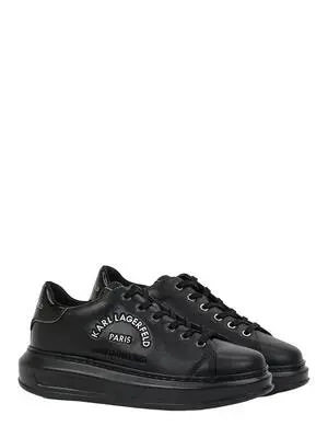 Karl Lagerfeld Logo Platform Sneakers - Black